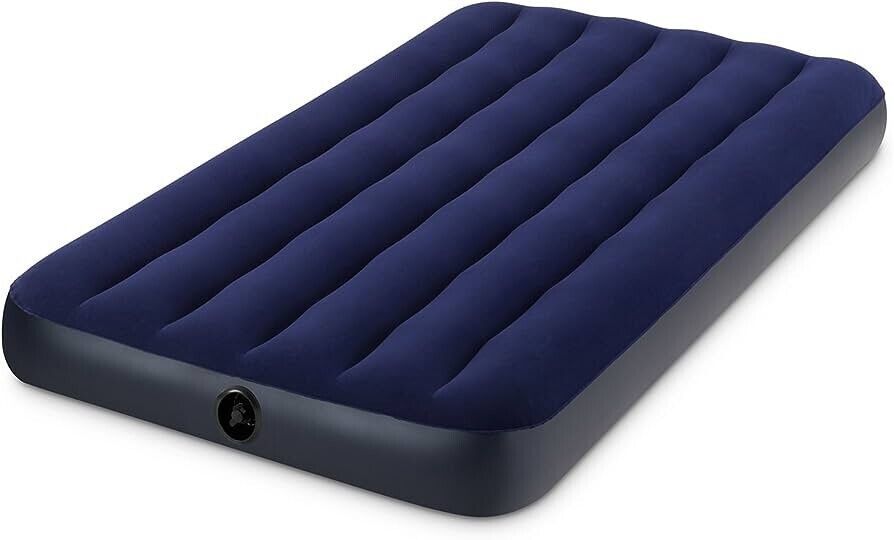 Intex Twin Size Classic Downy Inflatable Airbed Mattress Blue 68757E 8. ...