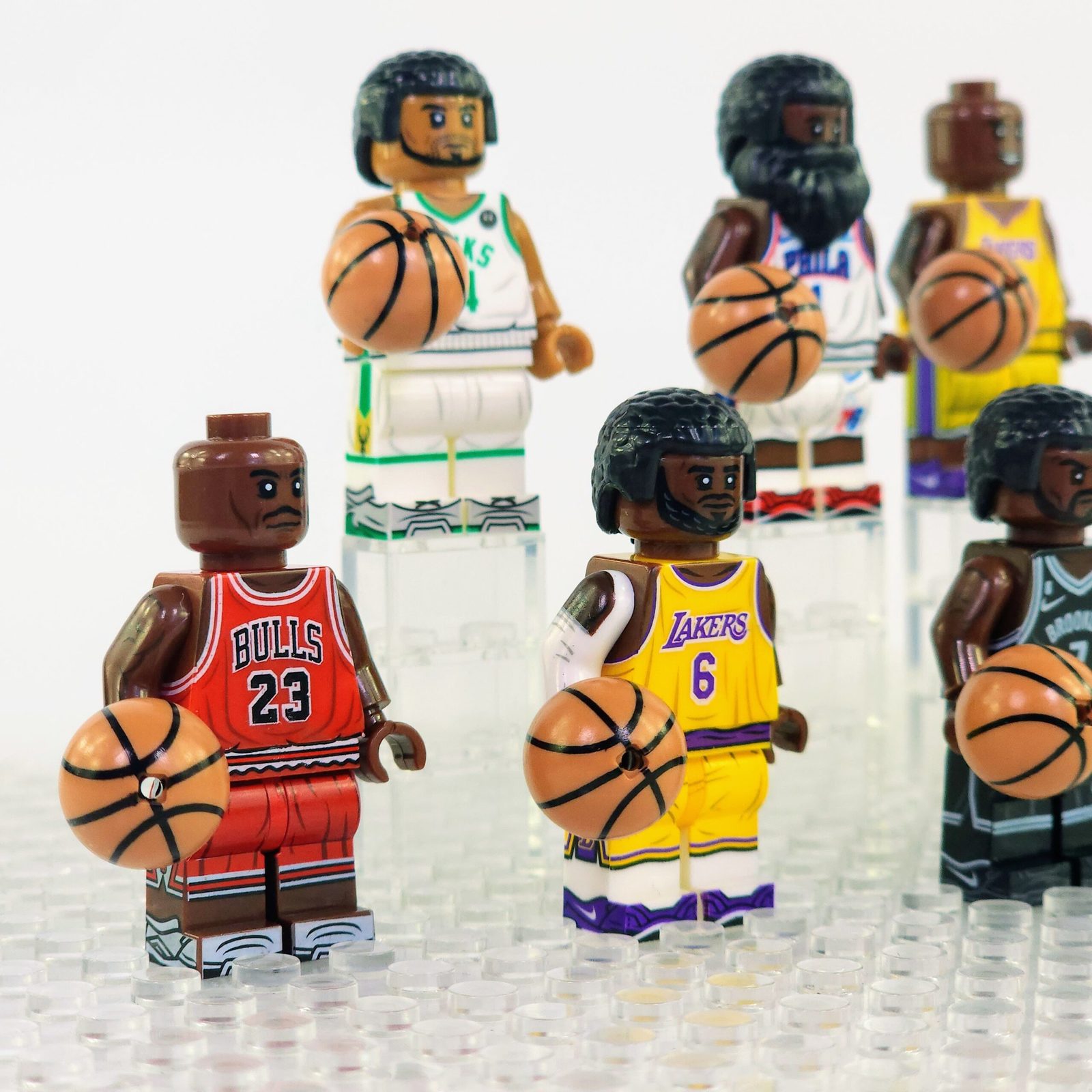 8pcs NBA Basketball Players Minifigures Set Kobe Curry Jordan Durant ...