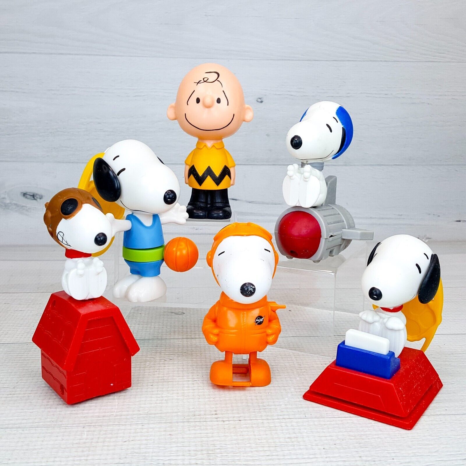 Peanuts Snoopy Charlie Brown 6pc Toy Lot McDonalds Toys Walker Clip 2018 - Other Animation ...
