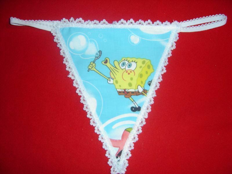 New Womens SPONGEBOB SQUAREPANTS Bubbles Gstring Thong Panty Lingerie ...