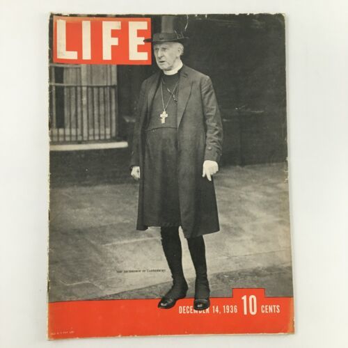 VTG Life Magazine December 14 1936 The Archbishop of Canterbury Cosmo ...