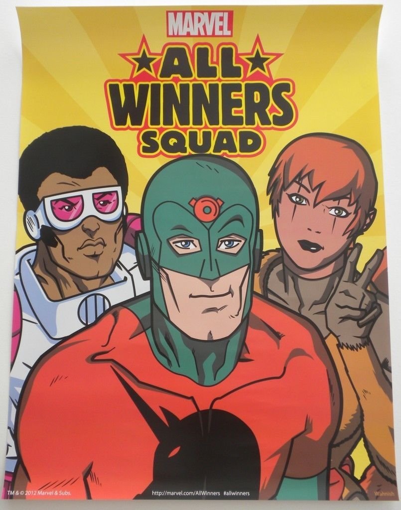 MARVEl'S ALL WINNERS SQUAD - 18"x24" Original Comic Poster San Diego ...