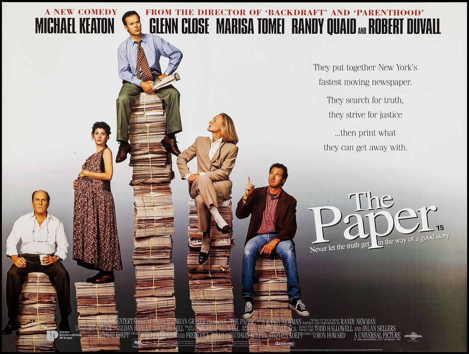 THE PAPER -30X40 D/S Original Movie Poster British Quad 1994 Michael ...