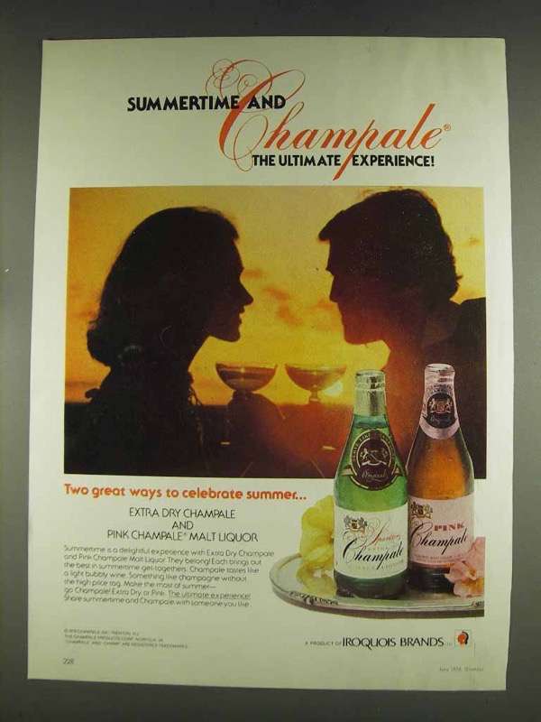 1978 Extra Dry and Pink Champale Malt Liquor Ad - 1970-79