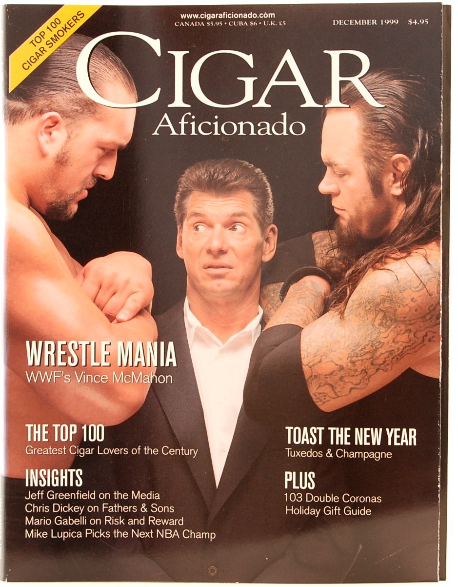 Cigar Aficionado December 1999 Wrestle Mania WWF Vince McMahon - Magazines