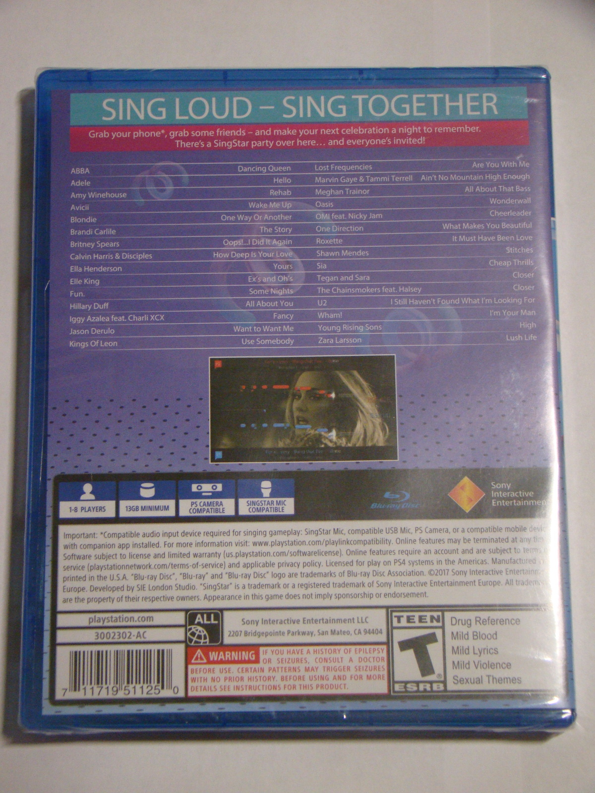 Playstation 4 - SING STAR CELEBRATION (New) - Video Games