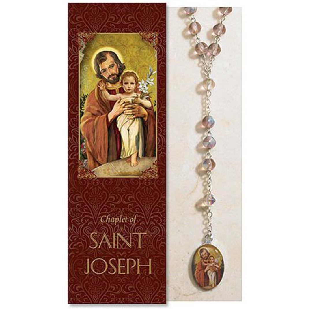 St. Joseph Chaplet Rosary with Bookmark & Prayer Cards Catholic ...
