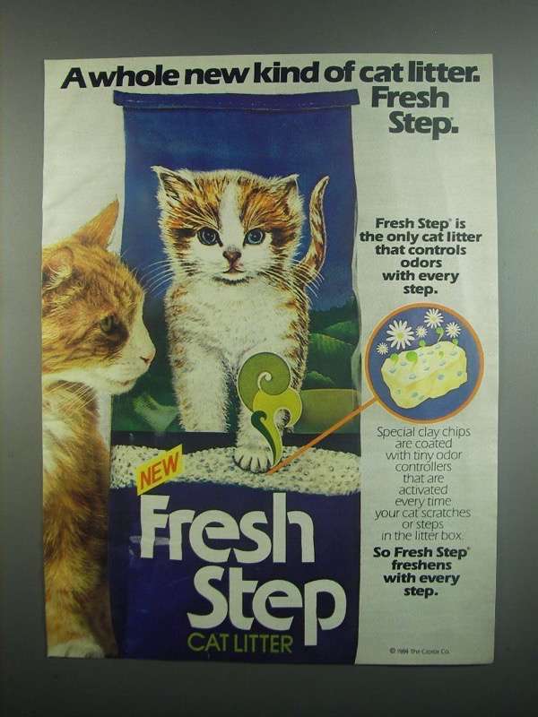 1984 Fresh Step Cat Litter Ad - 1980-89