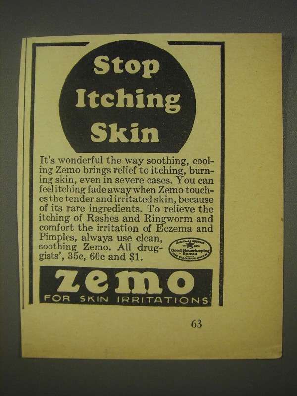 1936 Zemo Ointment Ad - Stop Itching Skin - 1930-39