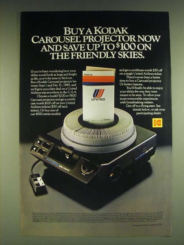 1985 Kodak Carousel 5600 Projector Ad - Buy a Kodak Carousel projector ...