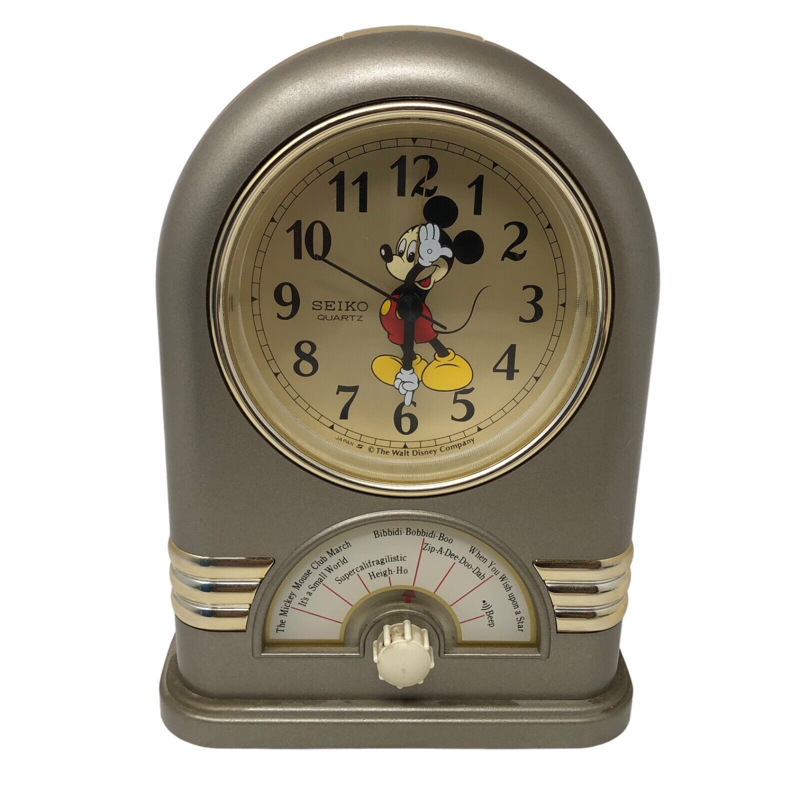 VTG Disney Seiko Quartz Mickey Mouse Musical Alarm Clock Sing Along ...