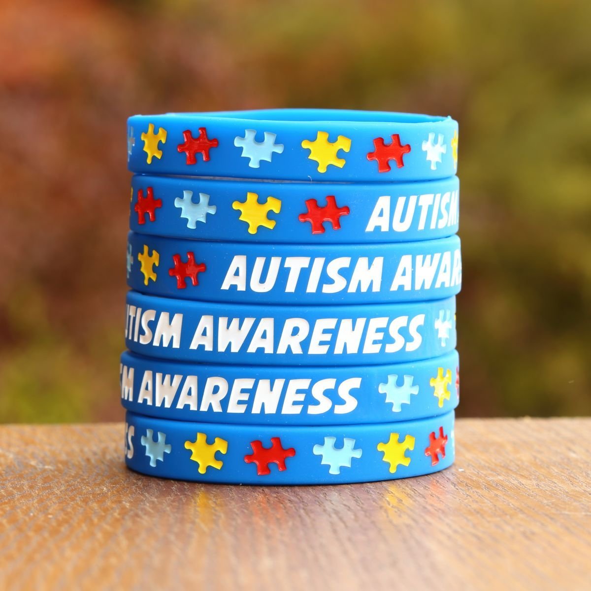 10 Child Size Autism Awareness Wristband - Silicone Bracelet with ...