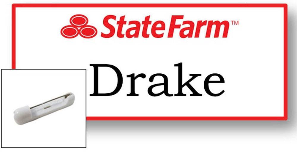 1 DRAKE From State Farm Halloween Costume Name Badge Tag with a pin ...