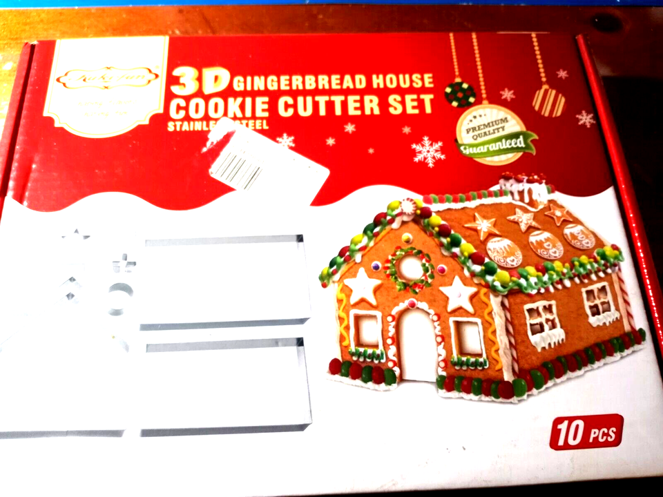 Vintage KUKI-FUN 3D Gingertbread House Cookie Cutter 10 Pc. Set ...