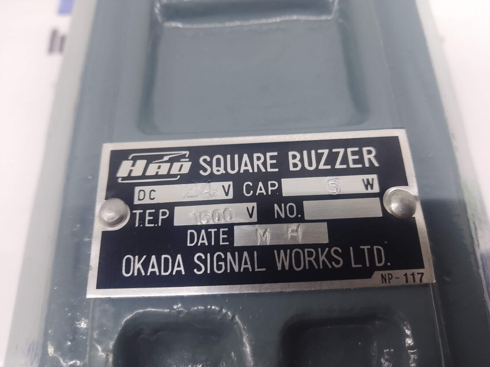 Okada Signal Works NP-117 Square Buzzer 24VDC 5W HAO New - Other ...