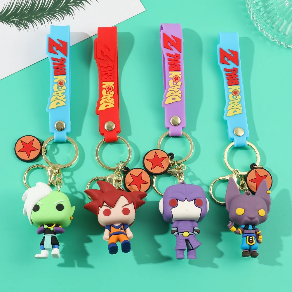 Dragon Ball Keychain Cartoon Anime Keychains Beerus Son Goku Oozaru ...