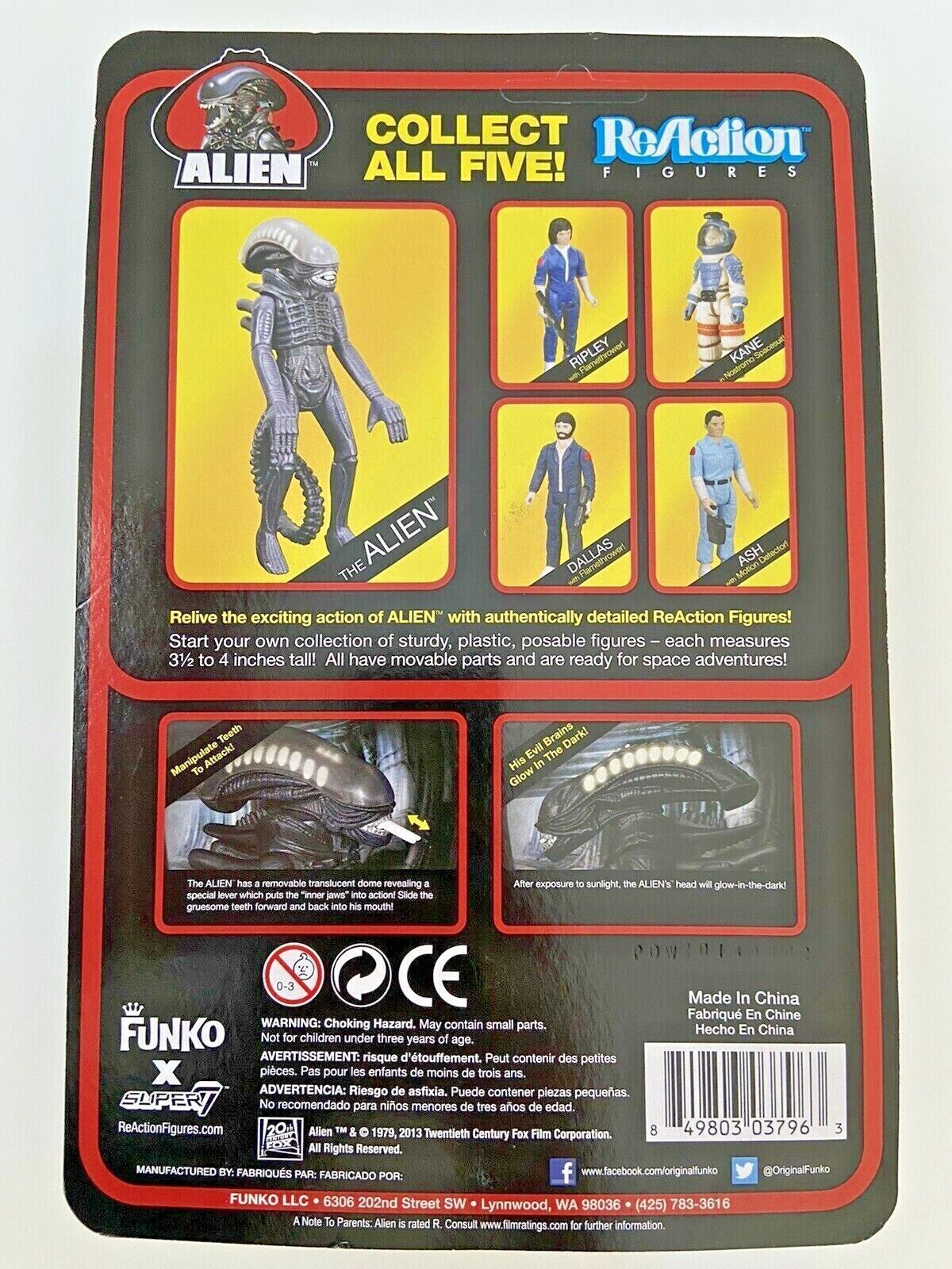 The Alien Action Figure ReAction Figures Unpunched - Action Figures