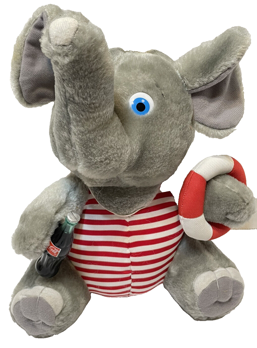 Vintage 1993 Coca Cola Plush Collection Plush Elephant Red White Gray ...