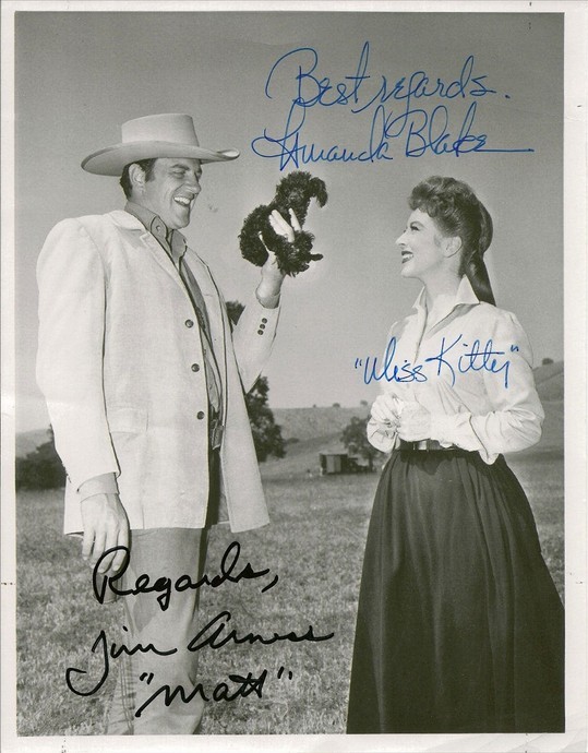 JAMES JIM ARNESS & AMANDA BLAKE SIGNED PHOTO 8X10 RP AUTOGRAPHED ...