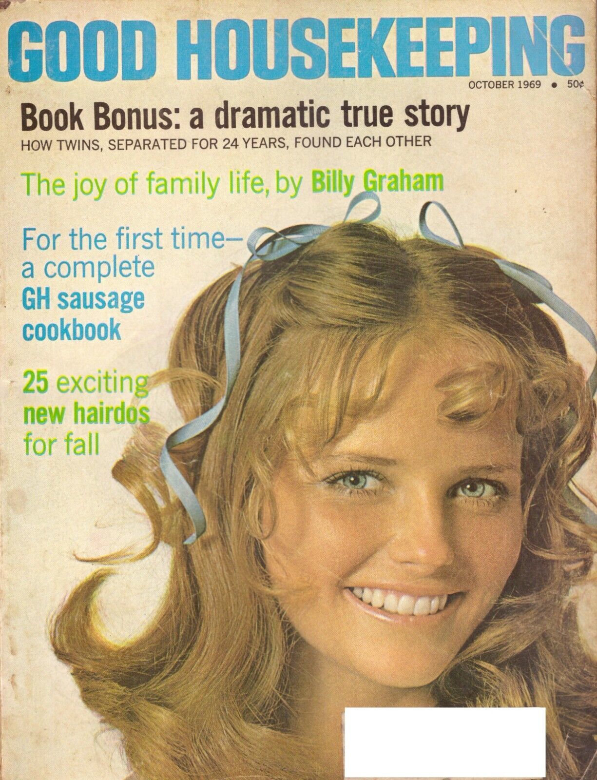 1969 Good Housekeeping October Cheryl Tiegs Billy Graham Elizabeth ...