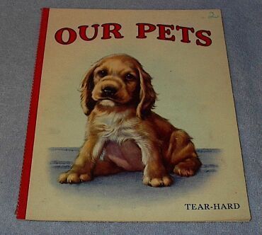 Our Pets 1951 Illustrated Childrens Tear Hard Book - Books