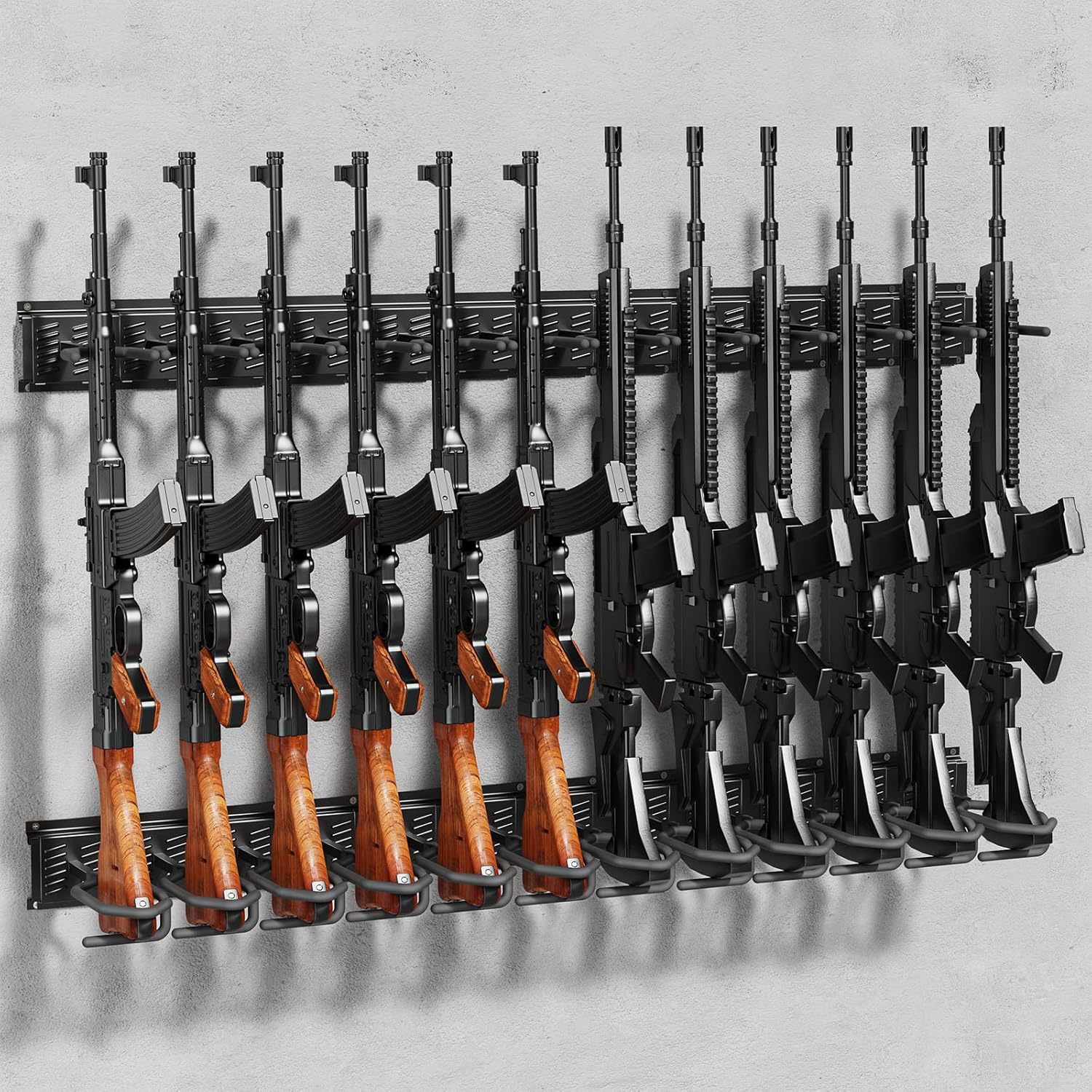 Jbbtool Gun Rack Wall Mount, Adjustable Gun Rack For Wall, Heavy Duty ...