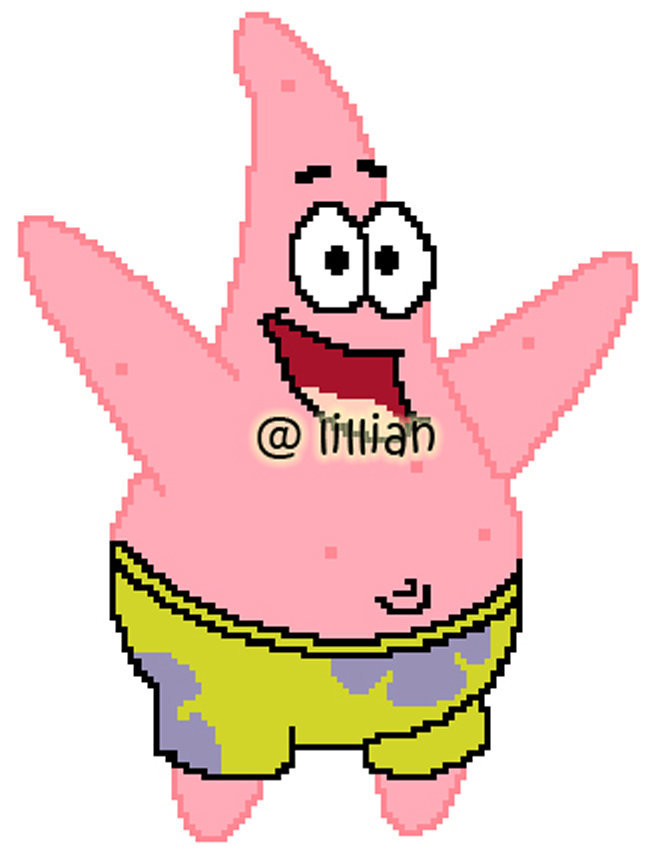 SpongeBob *PATRICK STAR* Cross Stitch Pattern - Hand Embr Patterns ...