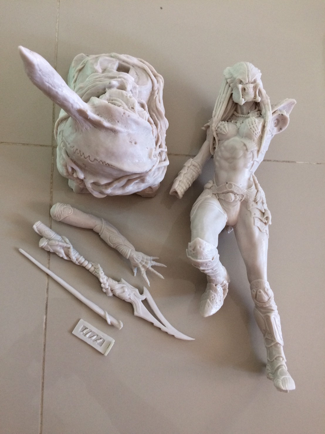 SHE HUNTER Female Predator 1/6 Narin Sculpts DIY Resin Model Kit Figure ...