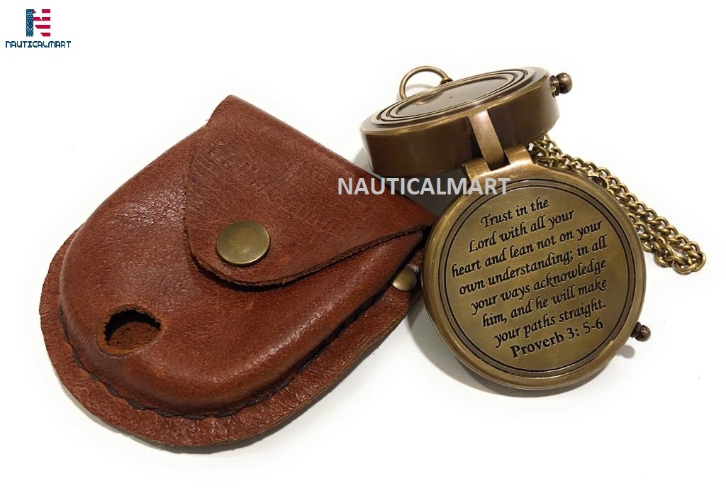 Trust in The Lord Engraved Compass, Proverbs 3: 5-16 Graduation gift ...