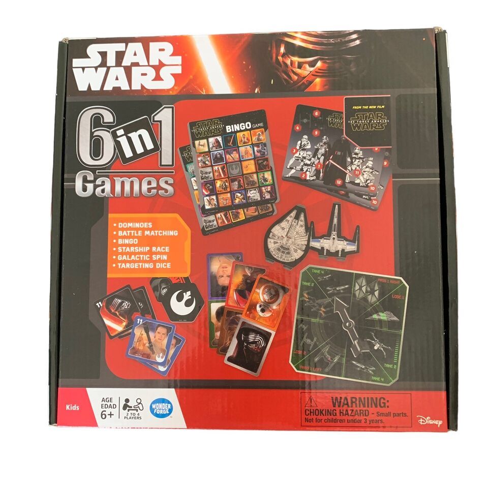 Star Wars 6 In 1 Games By Disney Dominoes - Battle Matching- Bingo ...