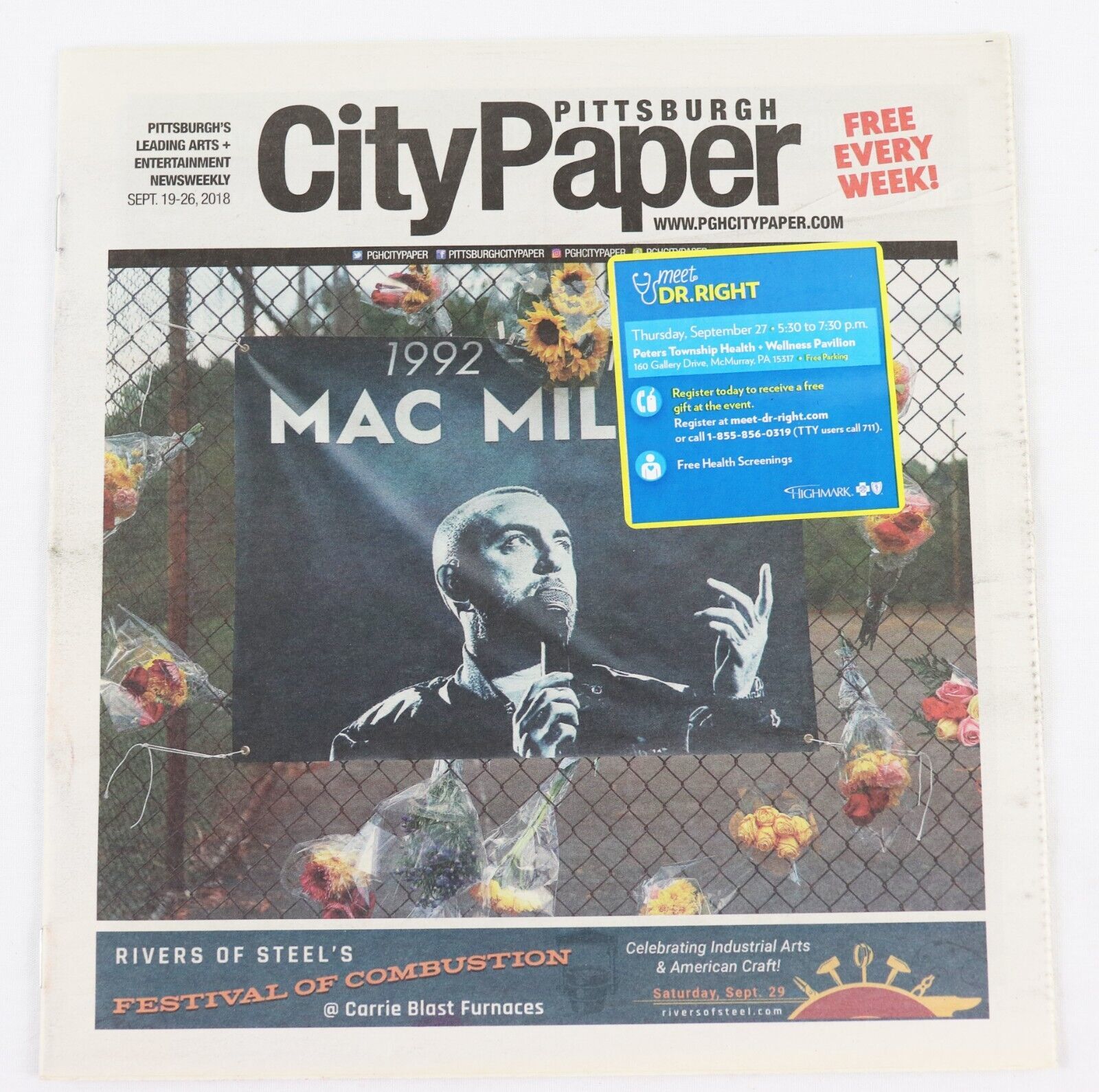 VINTAGE Sep 2018 Pittsburgh City Paper Mac Miller Memorial Magazine ...