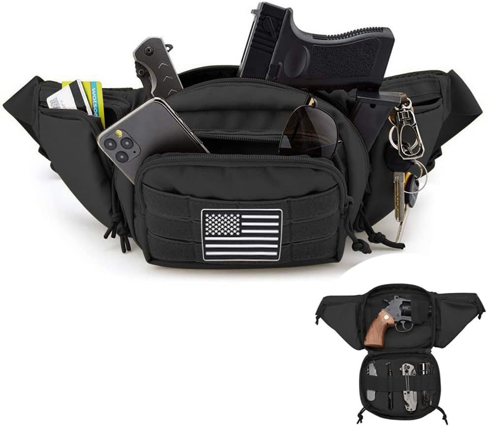Tactical Fanny Pack Gun Holster Concealed Carry Pistol Military ...