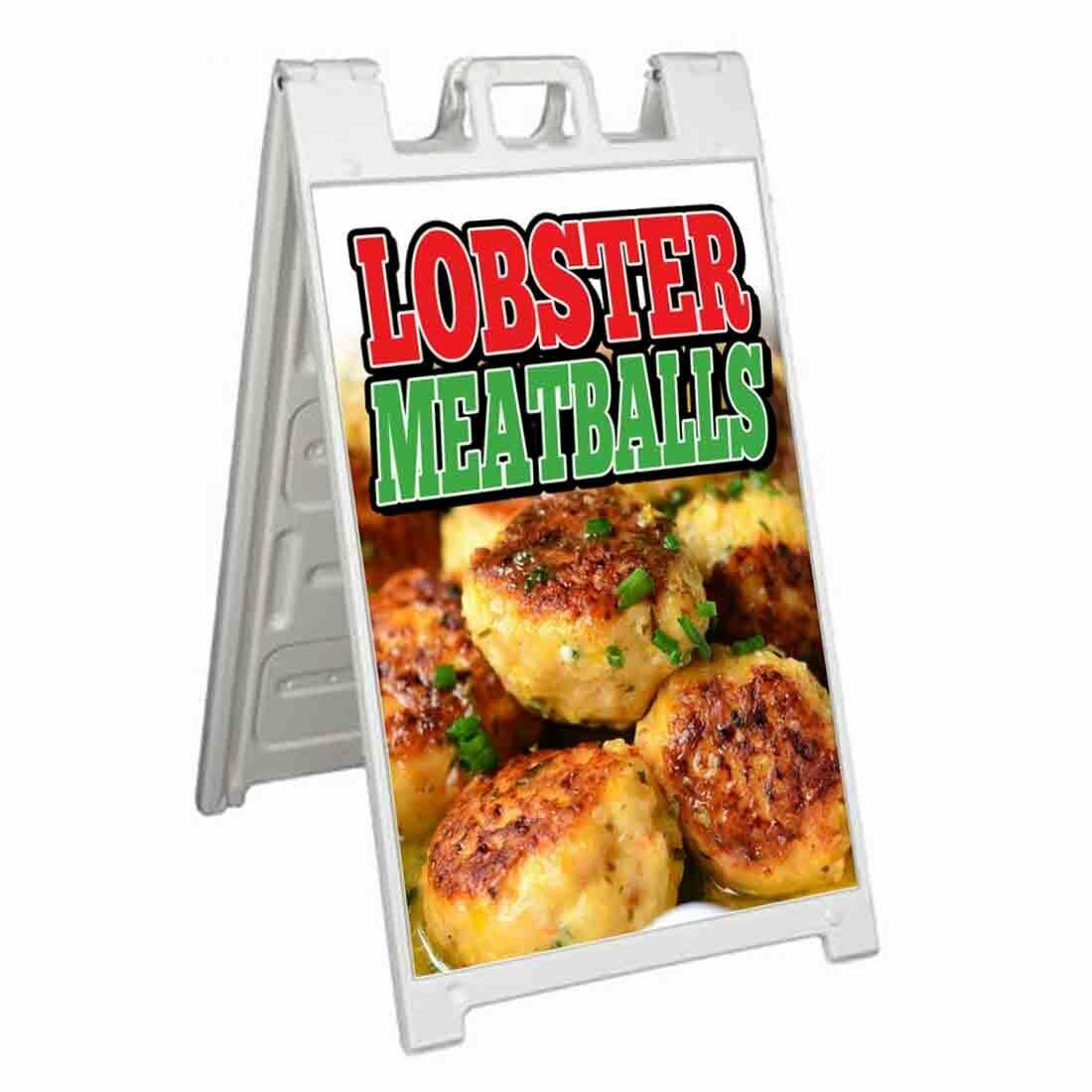 LOBSTER MEATBALLS Signicade 24x36 Aframe Sidewalk Sign Banner Decal ...