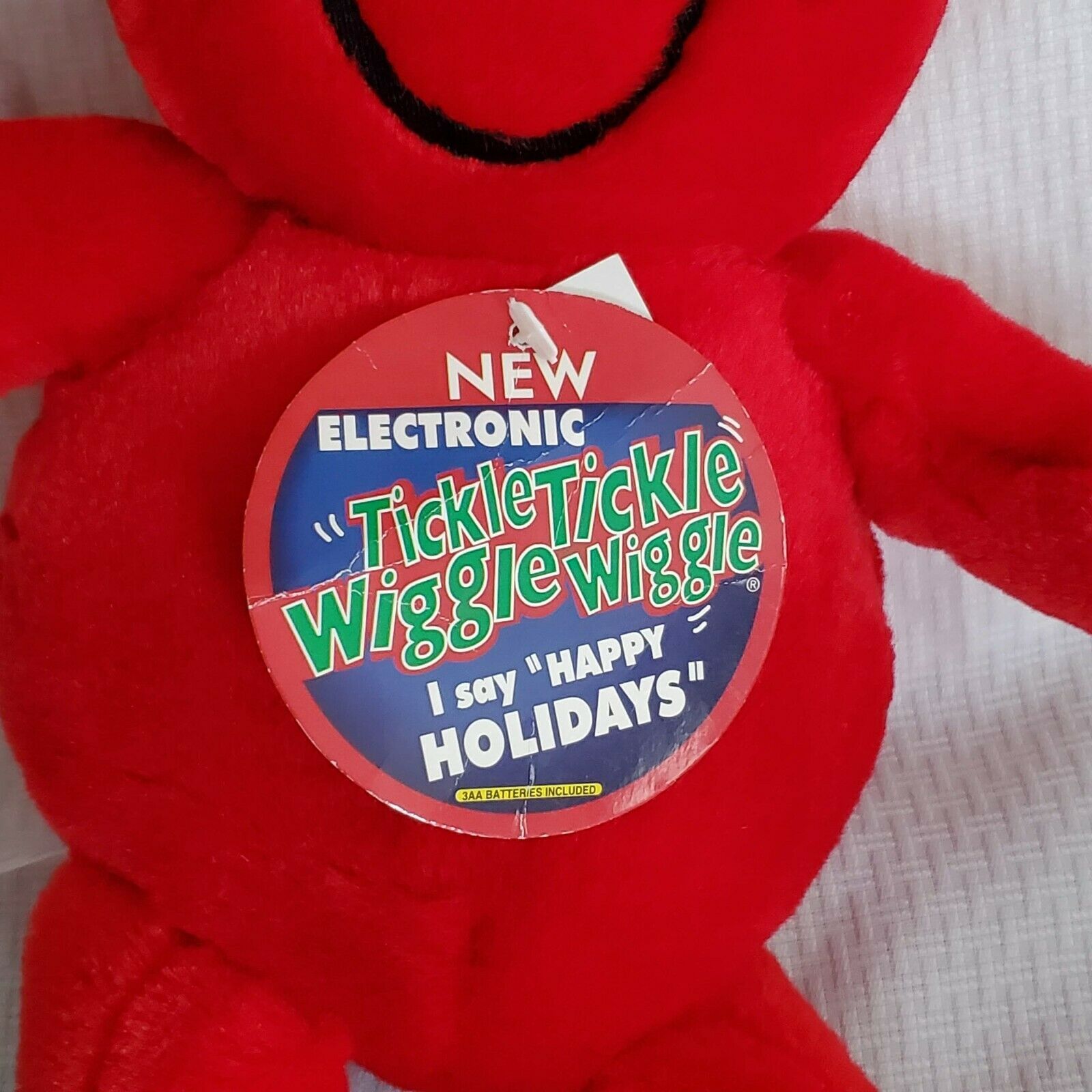 Tickle Tickle Wiggle Wiggle Red Stuffed Plush Smiley Smile Face Doll ...