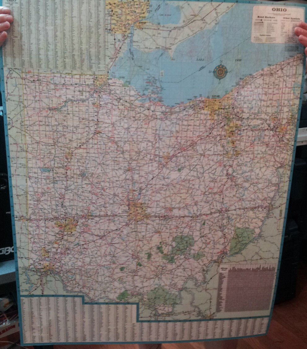 Ohio State Highway Laminated Wall Map - Maps & Atlases