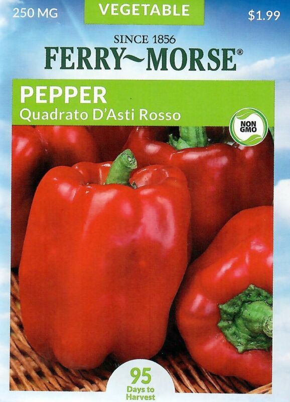 SKMO Pepper Quadrato D Asti Rosso Vegetable Seeds Ferry Morse - Seeds ...