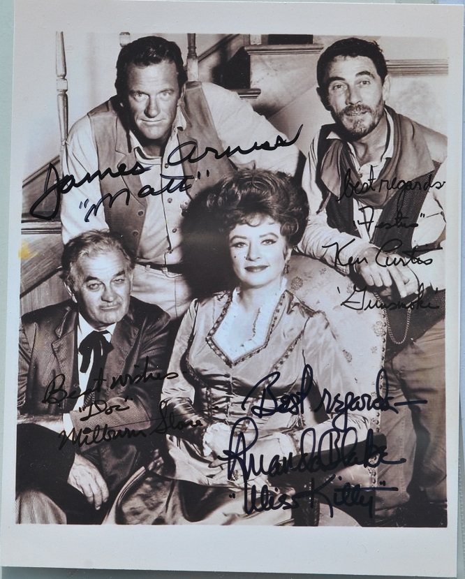 GUNSMOKE CAST SIGNED PHOTO x4 - James Arness, Milburn Stone, Amanda ...