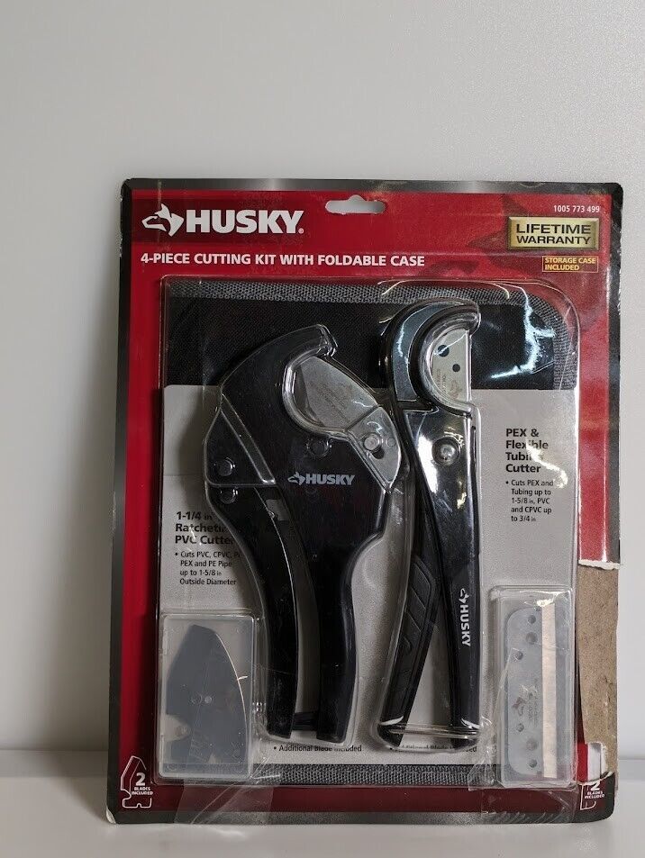 Husky 4-Piece PVC Cutting Kit with Foldable Pouch and Replacement ...