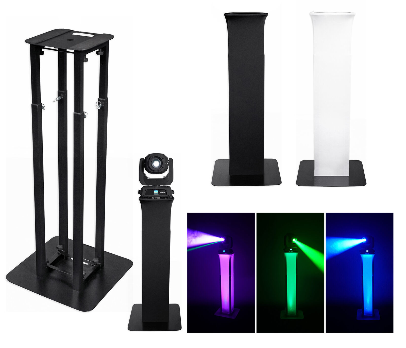 (2) Totem Stands+Black+White Scrims For (2) and 50 similar items