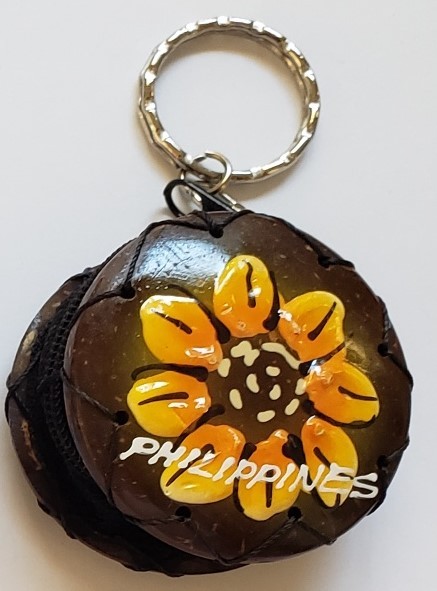 Manila, Philippines 'Coconut' round mini wallet & keychain 2", New ...