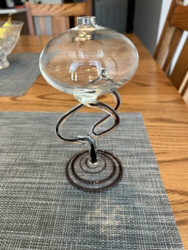 Vintage JOZEFINA KROSNO Mouth Blown Purple Pedestal Oil Lamp Diffuser ...