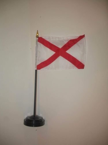 RFCO Alabama State Flag 4''x6'' Desk Set Table Stick Black Base Best ...