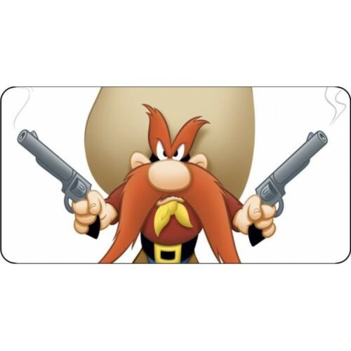 yosemite sam looney tunes close centered logo license plate made in usa ...
