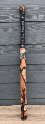 Unique Ride Or Die Biker Hand Carved Baseball Bat 35” Home Self-Defense ...