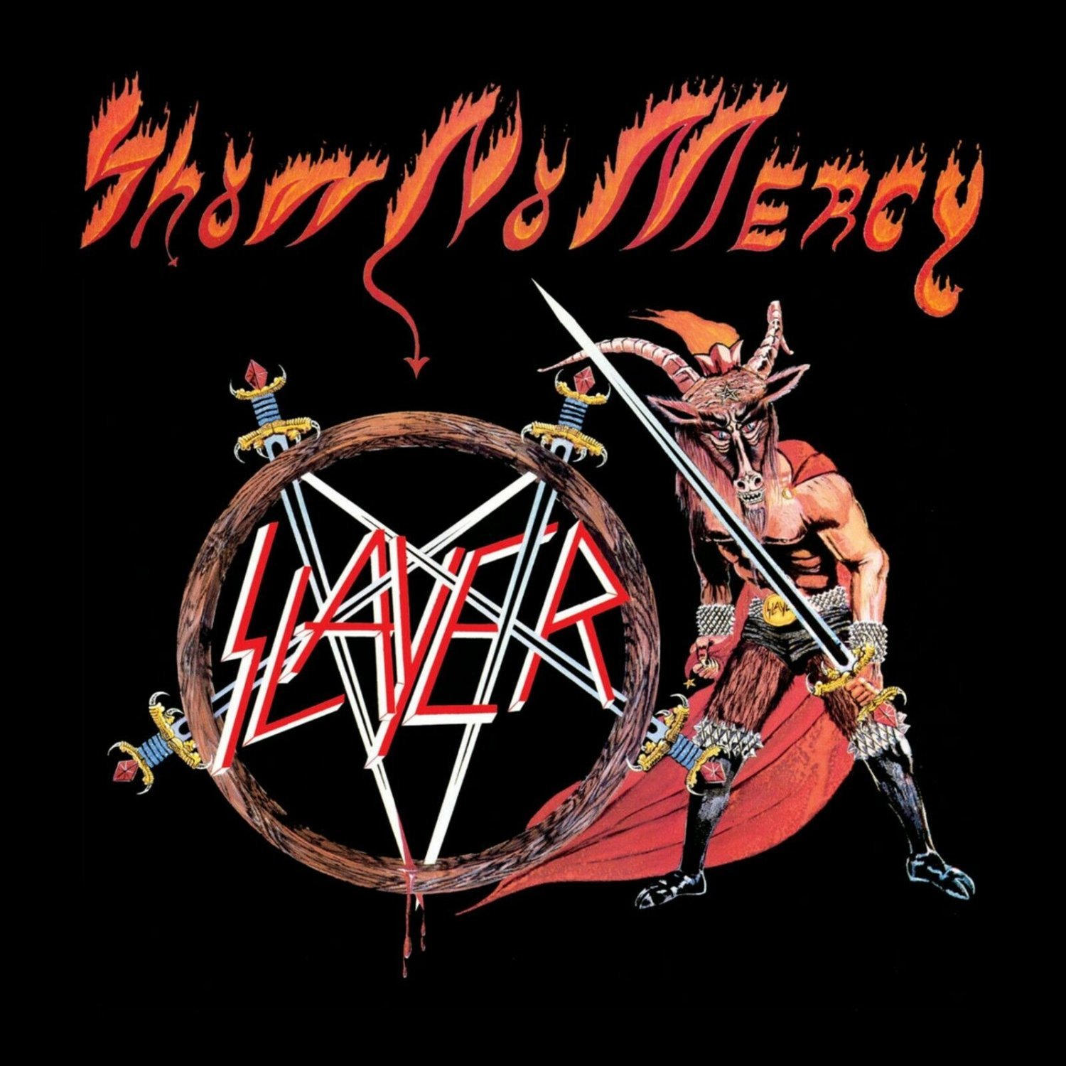 SLAYER Show No Mercy BANNER 2x2 Ft Fabric Poster Tapestry Flag album ...