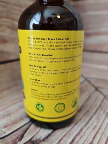 Muzamox Jamaican Black Castor Oil Organic Cold Pressed Unrefined Glass