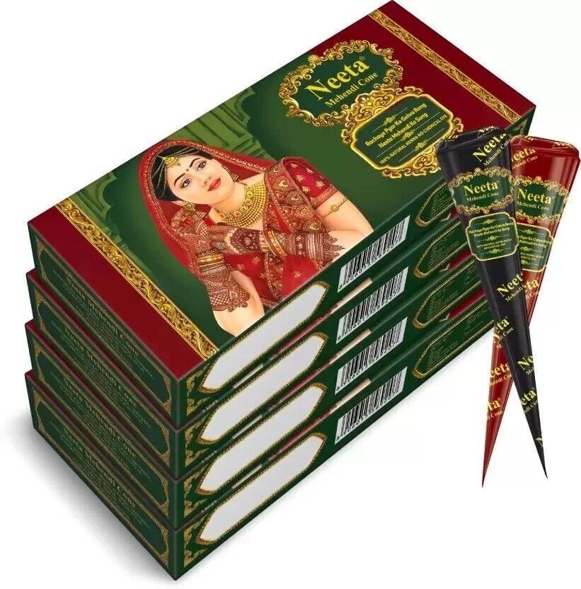 12 Piece Natural Decorative Mehndi Corn Mehendi Gift Indian Wedding ...