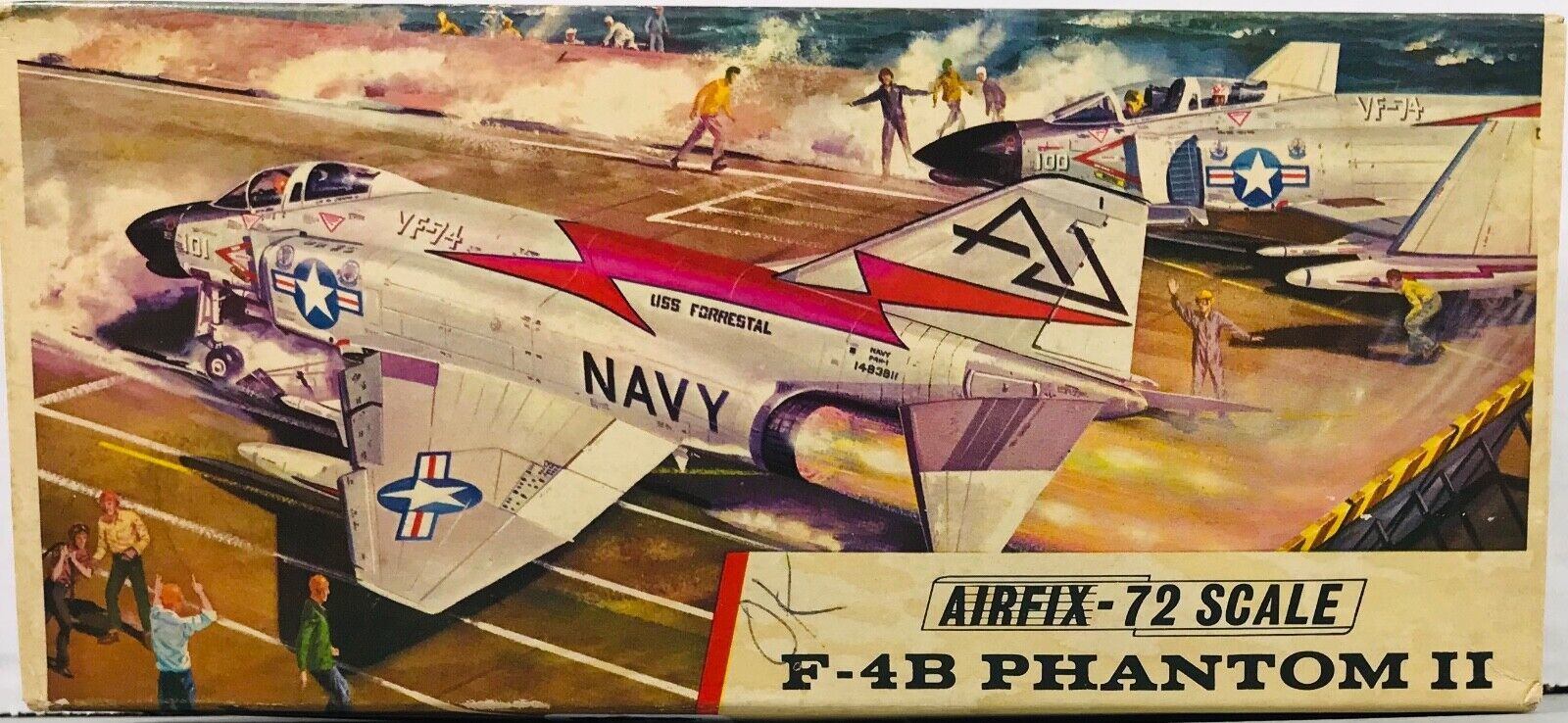 Airfix 1:72 Scale F-4B Phantom II Fighter Jet Kit 1413-100 - Unassembled - Aircraft