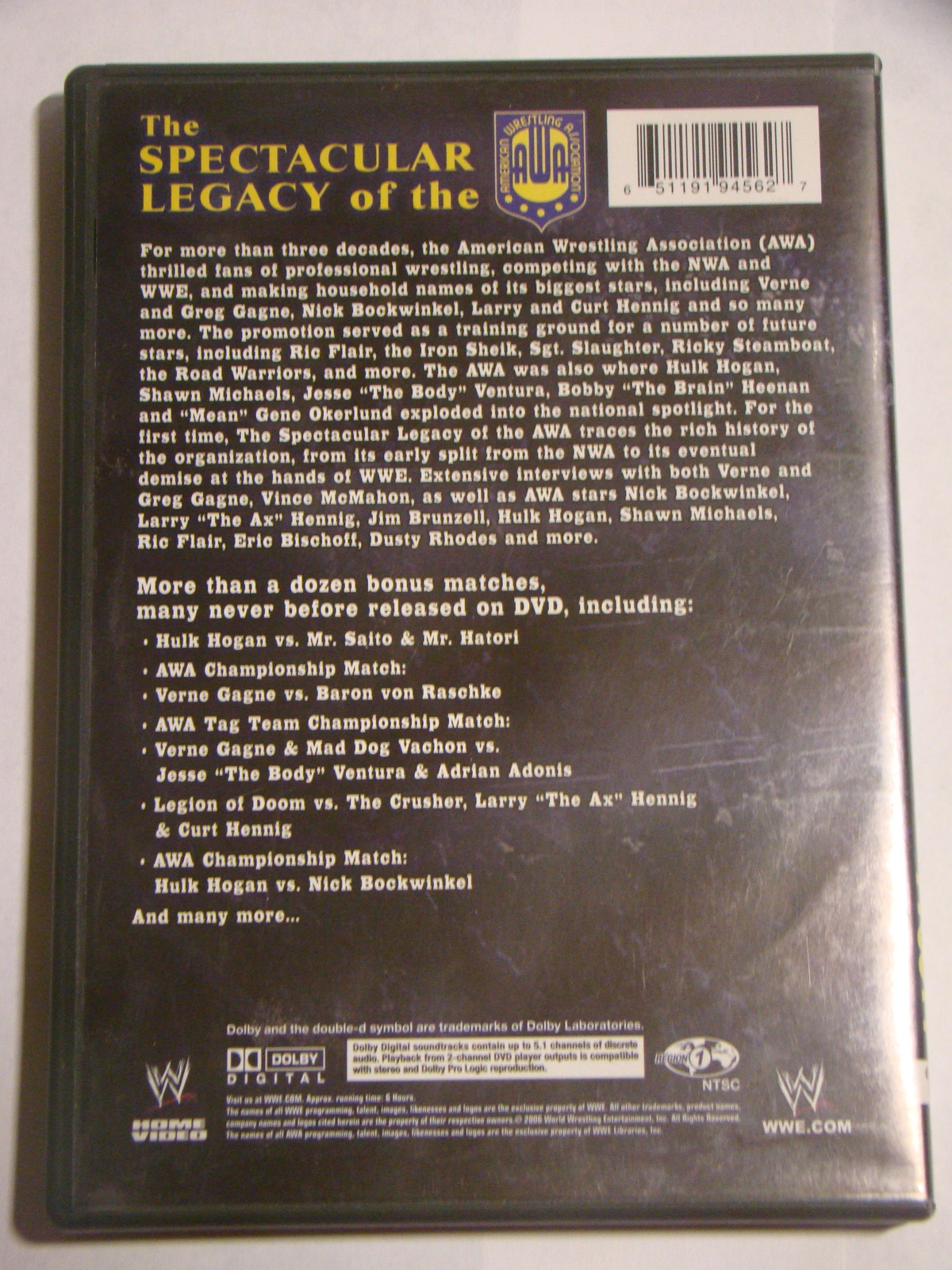 WWE presents The SPECTACULAR LEGACY of the AMERICAN WRESTLING ...