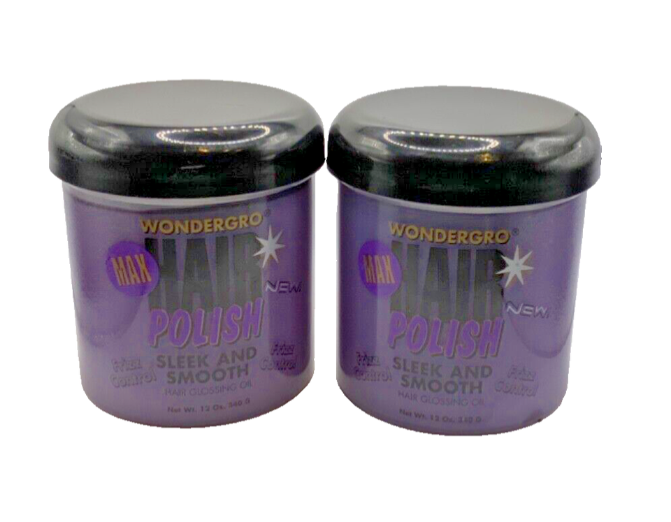 (2) Wondergro Max Hair Polish Sleek Smooth Frizz Control Glossing Oil ...